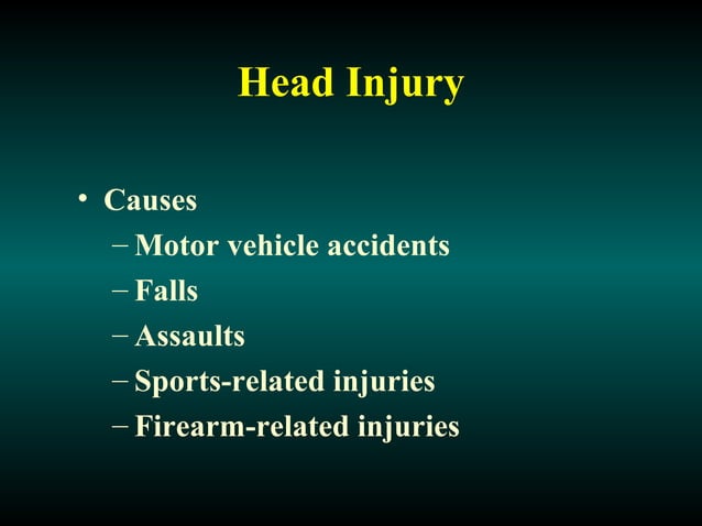 Head injury types, clinical manifestations, diagnosis and management ...