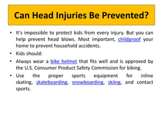 Head injury and its management | PPTX