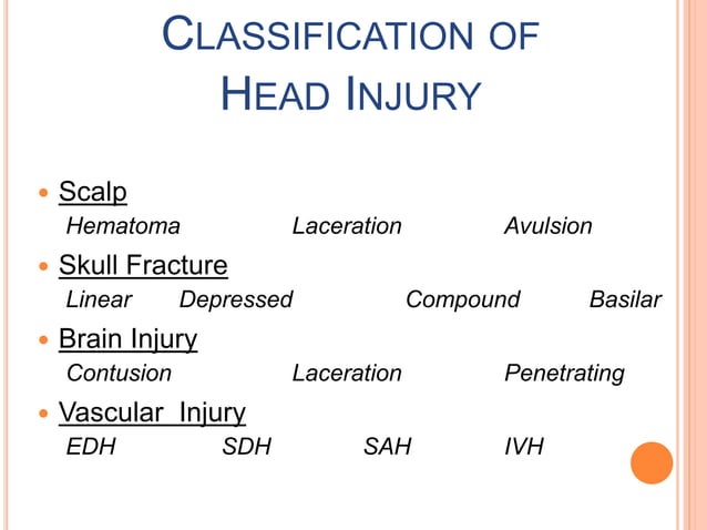 Head Injury management and best to say to monitor and head injury | PPT