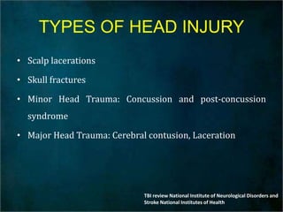 Head injury and medical tratment | PPTX