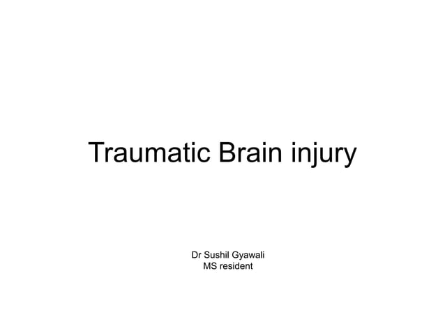 Traumatic Brain Injury/ Head injury Management/ Approach to Head injury ...