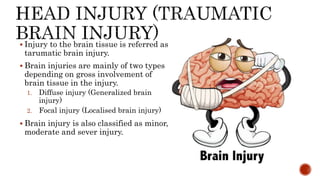 Head Injury (Traumatic Brain Injury) - types, complications and ...