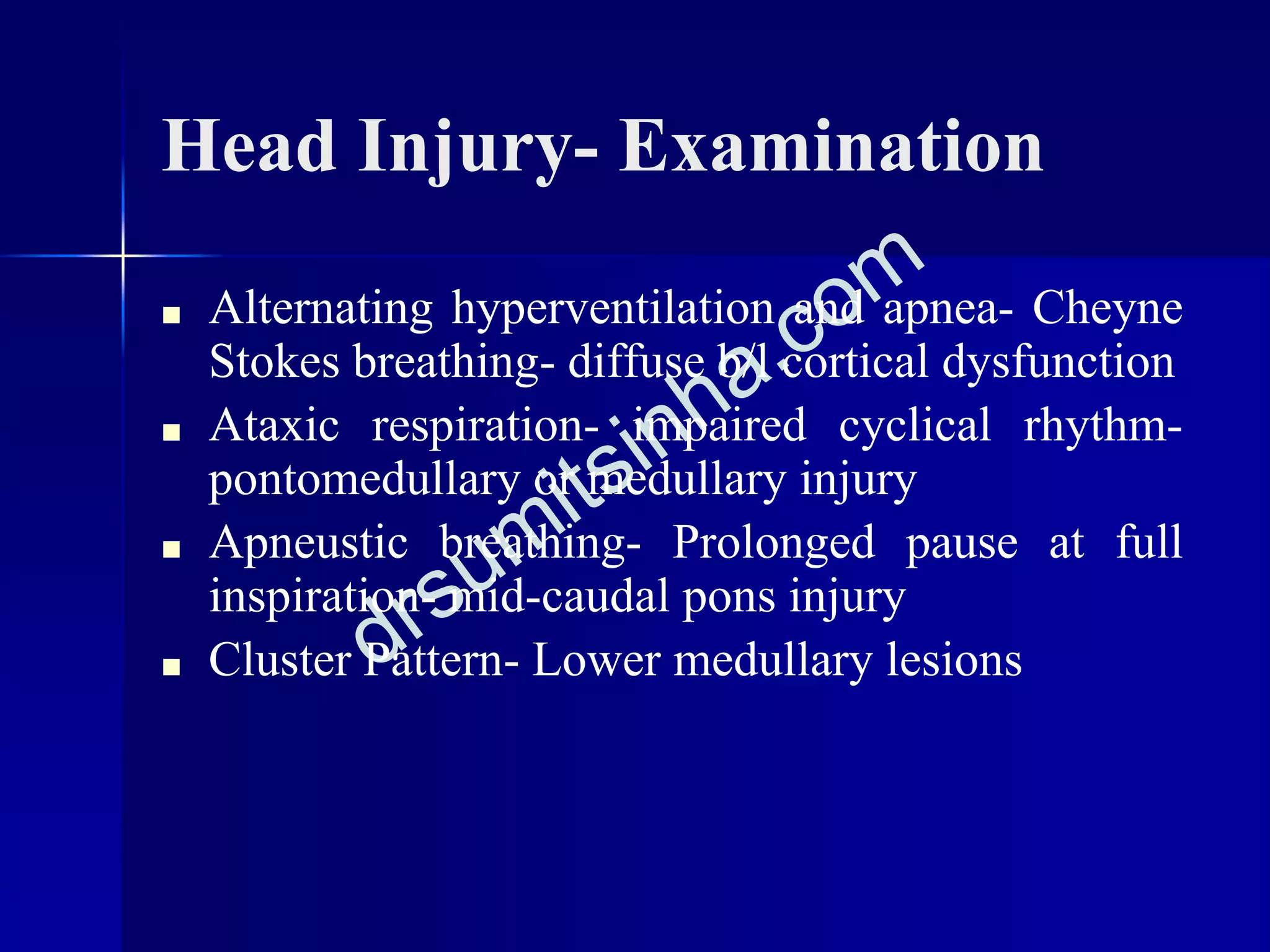 Head injury management lecture.ppt (1) | PPT