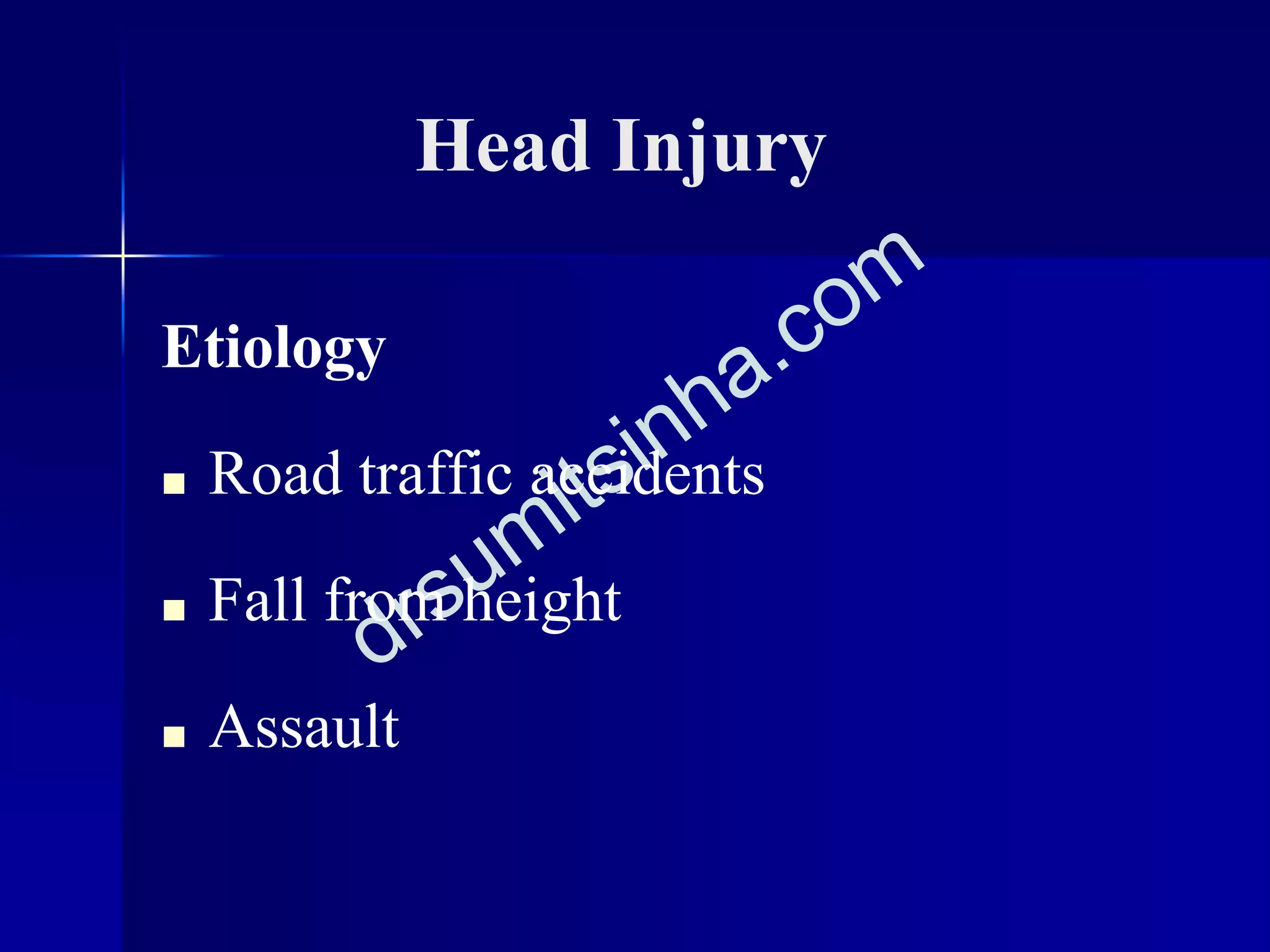 Head injury management lecture.ppt (1) | PPT