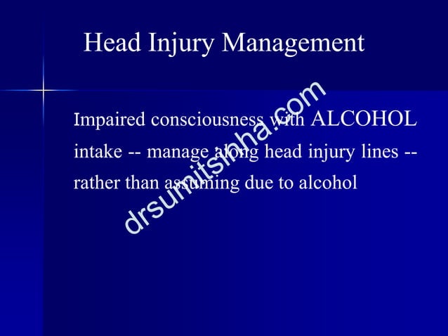 Head injury management lecture.ppt (1) | PPT