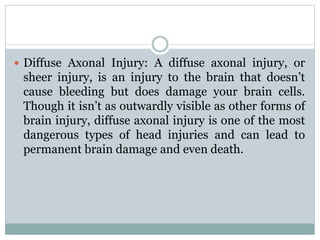 Head injury ppt | PPTX | First Aid | Injuries