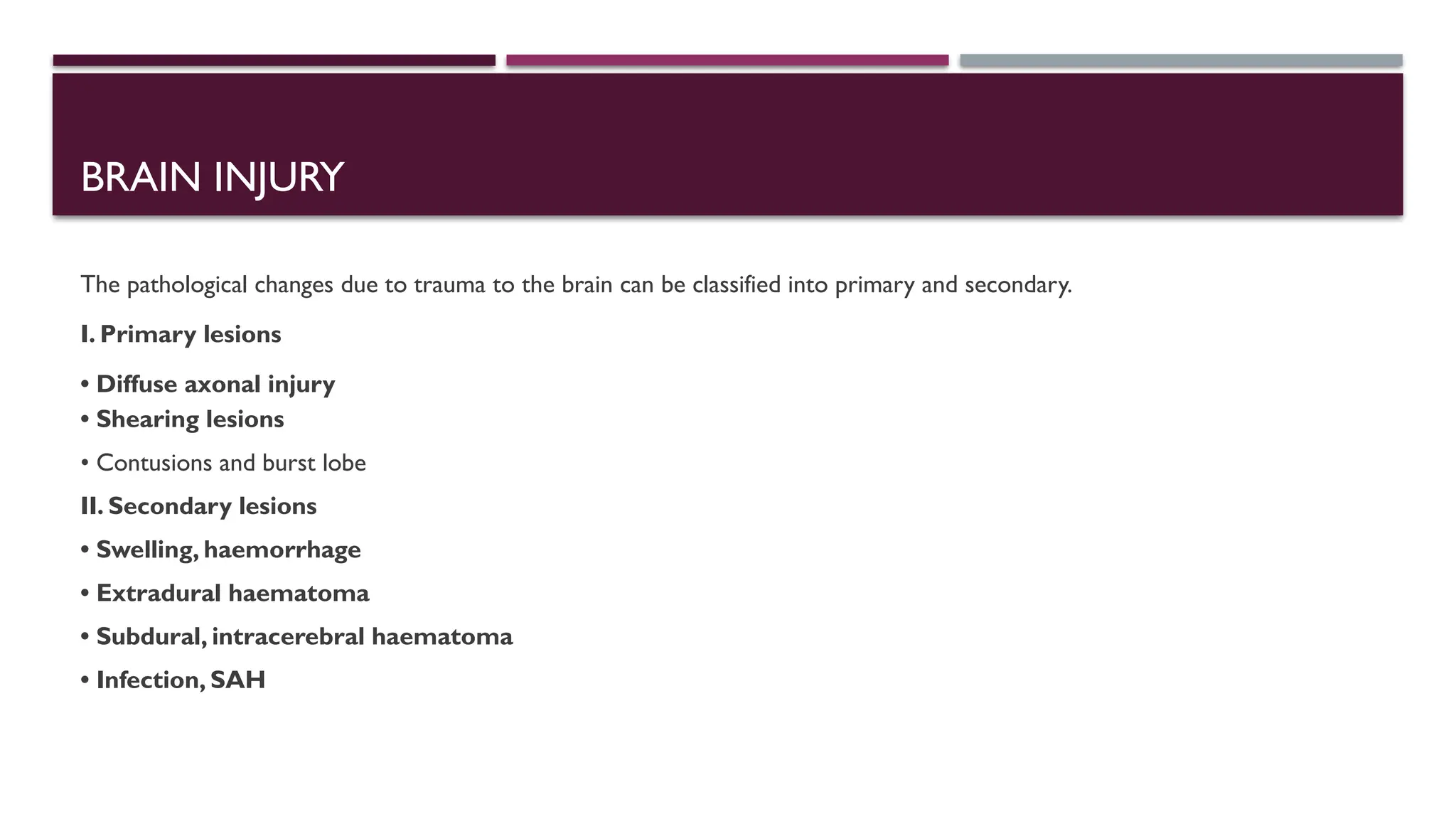head injury surgery topic for clinical posting | PPTX