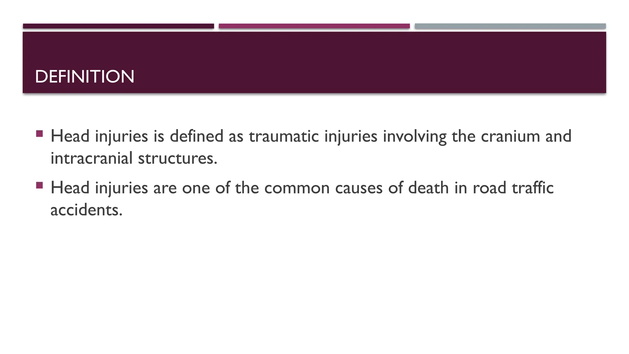 head injury surgery topic for clinical posting | PPTX