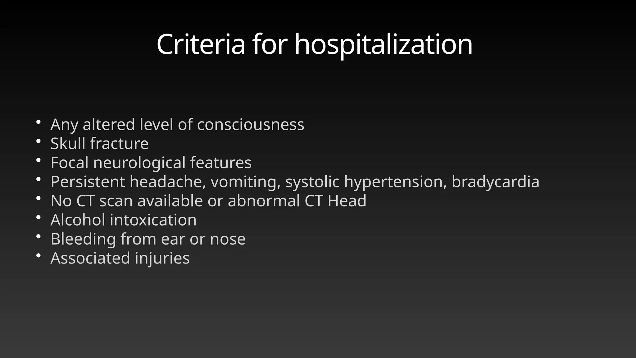 head injury surgery topic for clinical posting | PPTX