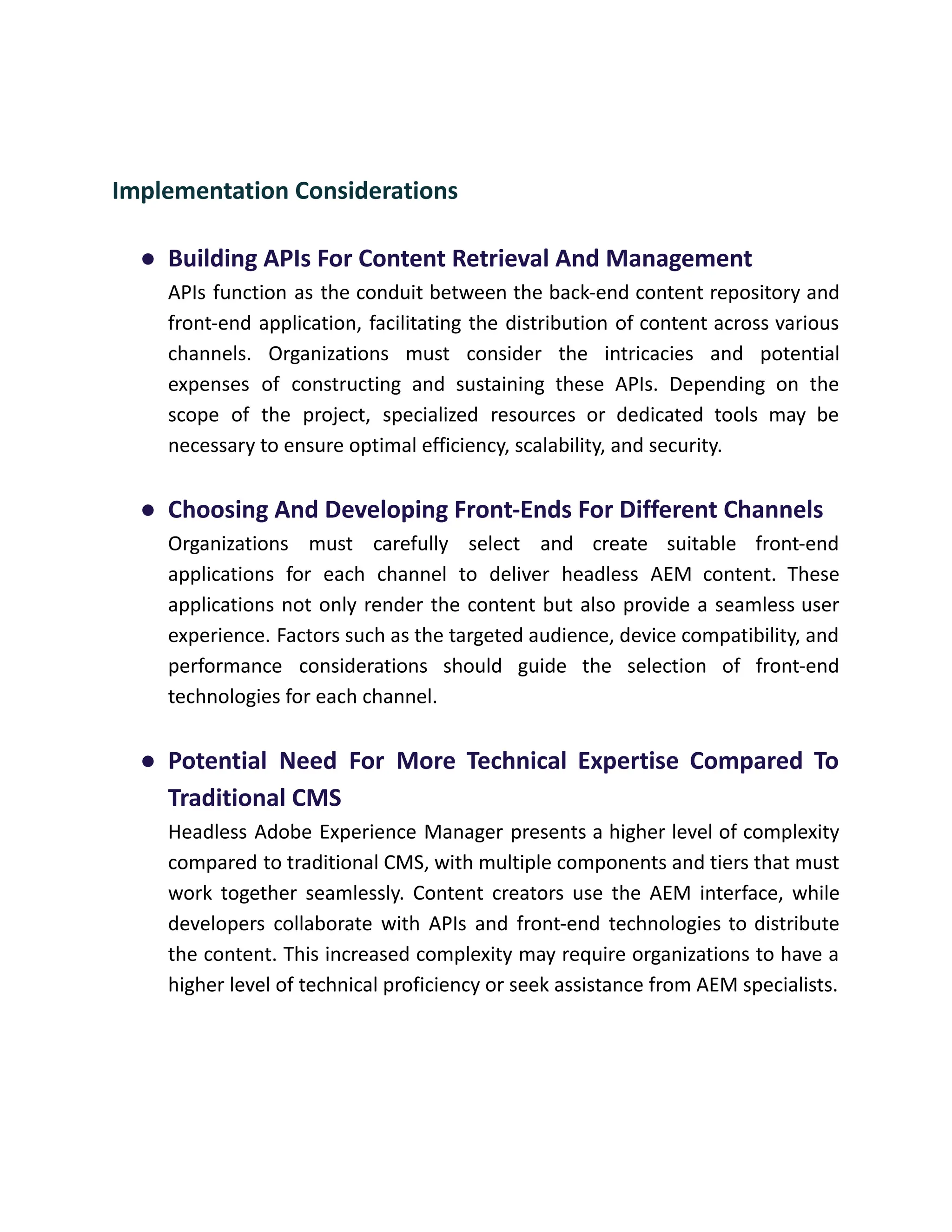 Headless AEM: Separating Content And Delivery For Microservices Architectures | PDF