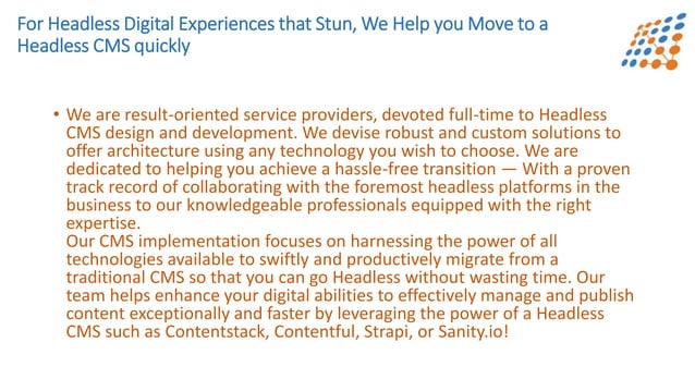 Headless CMS Solutions.pdf | Web Development | Internet