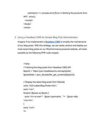 Headless WooCommerce - Harnessing the Power of Headless CMS with ...