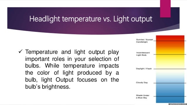 Headlight Color Guide | PPTX | Weather | Science