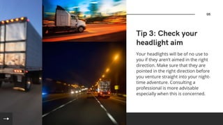 Headlight Safety Tips for Driving After Dark | PPT