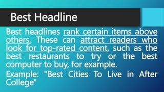 HEADLINE-WRITING.pptxltlgtjktjkgktjktjkgjktjktk | PPT