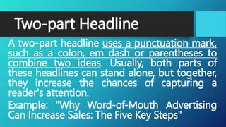 HEADLINE-WRITING.pptxltlgtjktjkgktjktjkgjktjktk | PPT