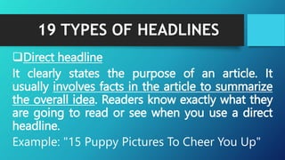 HEADLINE-WRITING.pptxltlgtjktjkgktjktjkgjktjktk | PPT