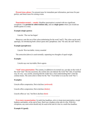 Headlines & Caption Writing Course Content | DOC