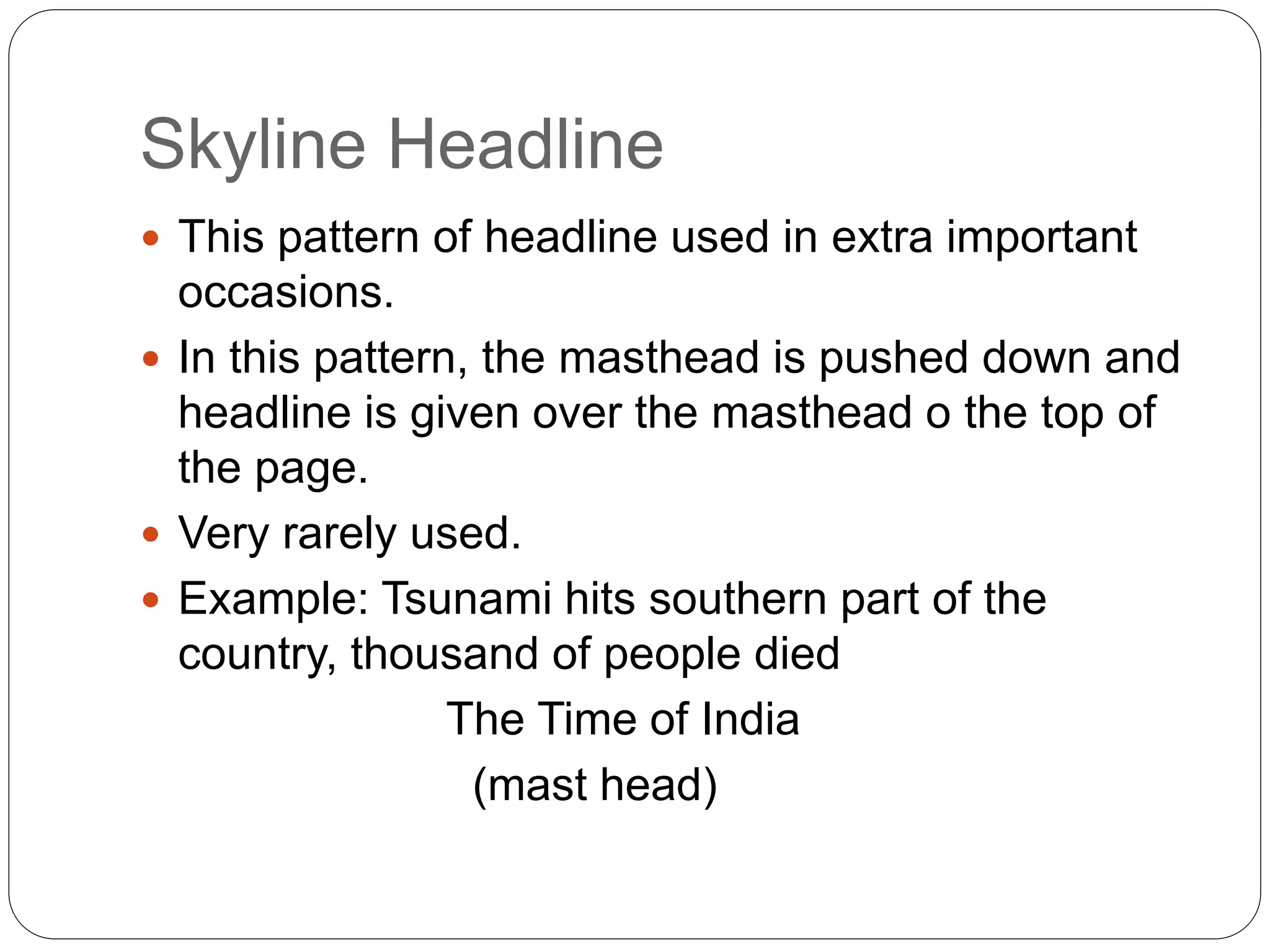 Headlines patterns | PPTX