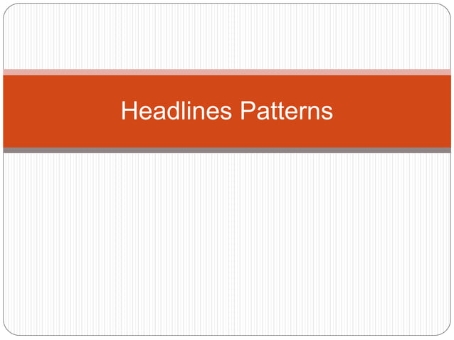 Headlines patterns | PPTX