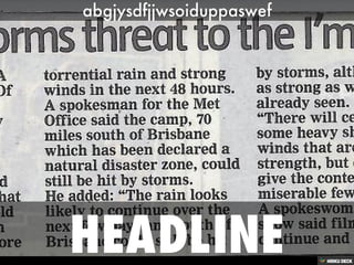 headline subheadline layouts | PDF