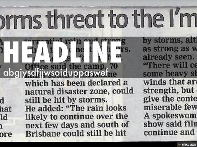 headline subheadline layouts