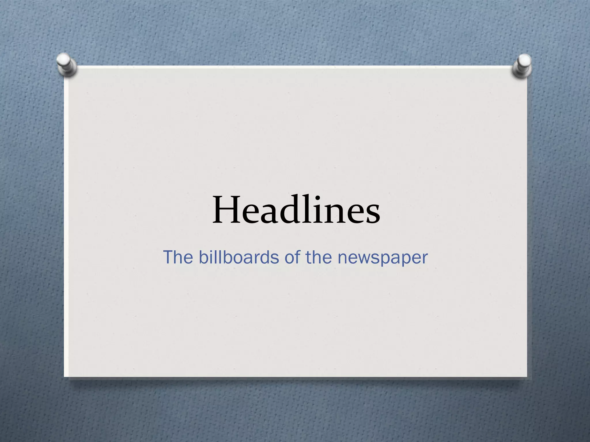 Headline writing | PPT
