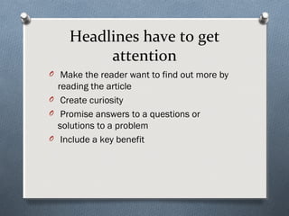Headline writing | PPT