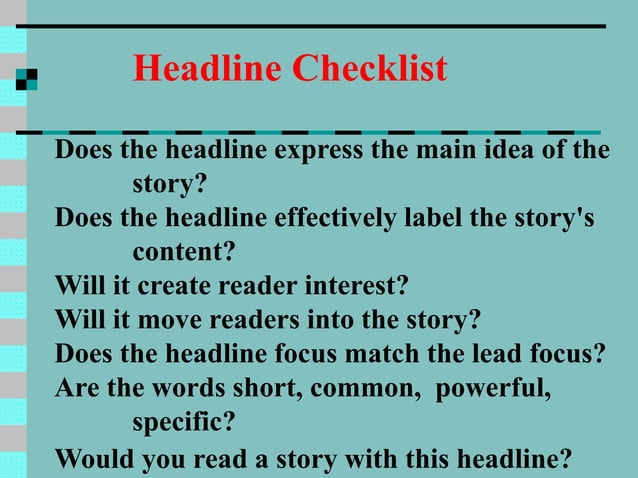 Headline Writing.ppt | Sports Video Games | Video Game Genres