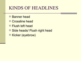Print Media - Headline writing[1] | PPT