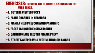 Week 1: Headline Writing Rules with examples | PPTX