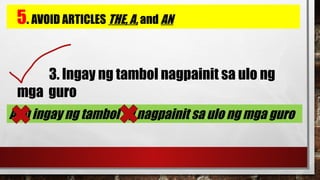 Week 1: Headline Writing Rules with examples | PPTX