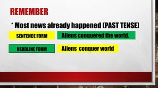 Week 1: Headline Writing Rules with examples | PPTX