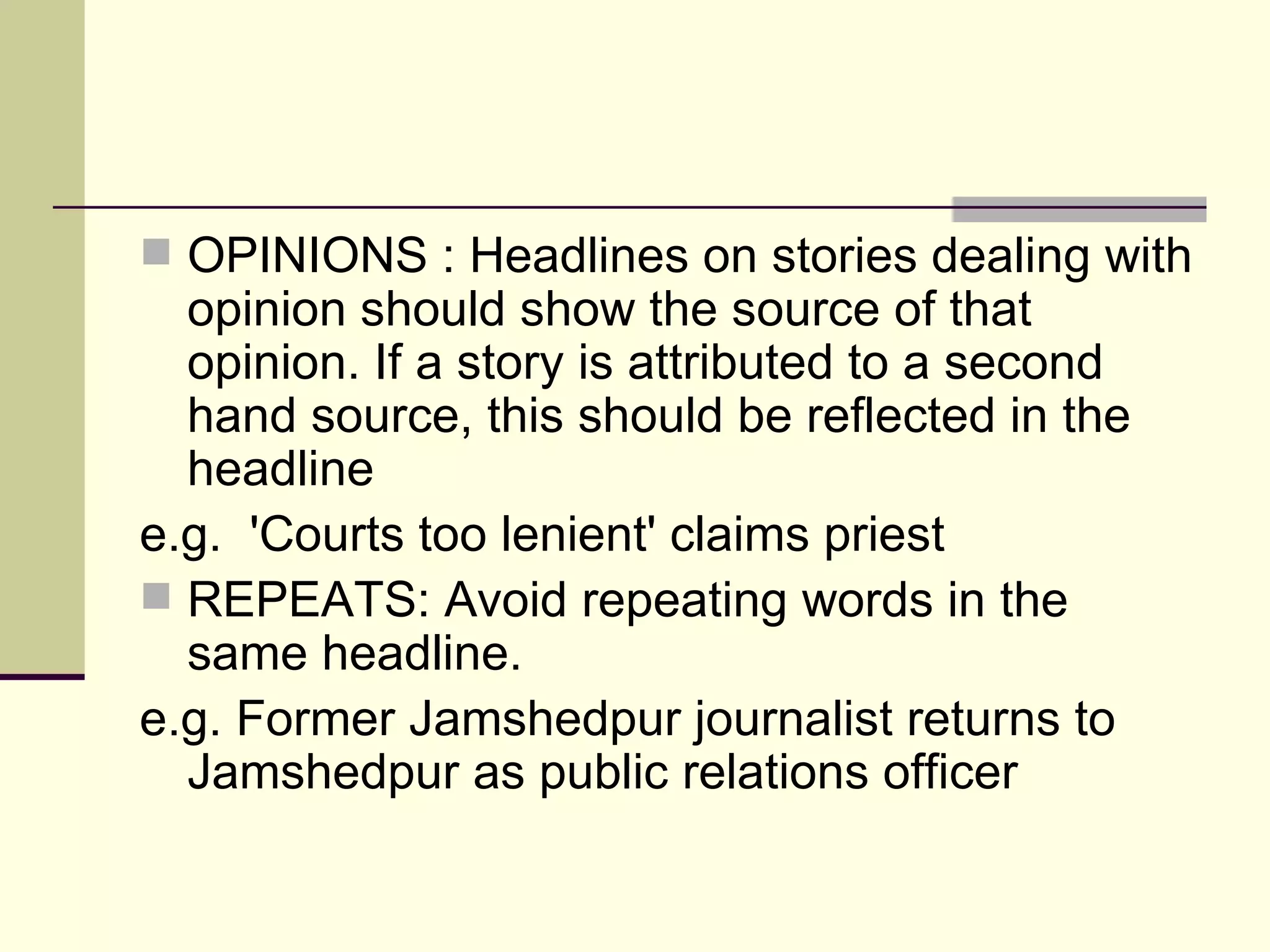 Headline writing pm | PPT