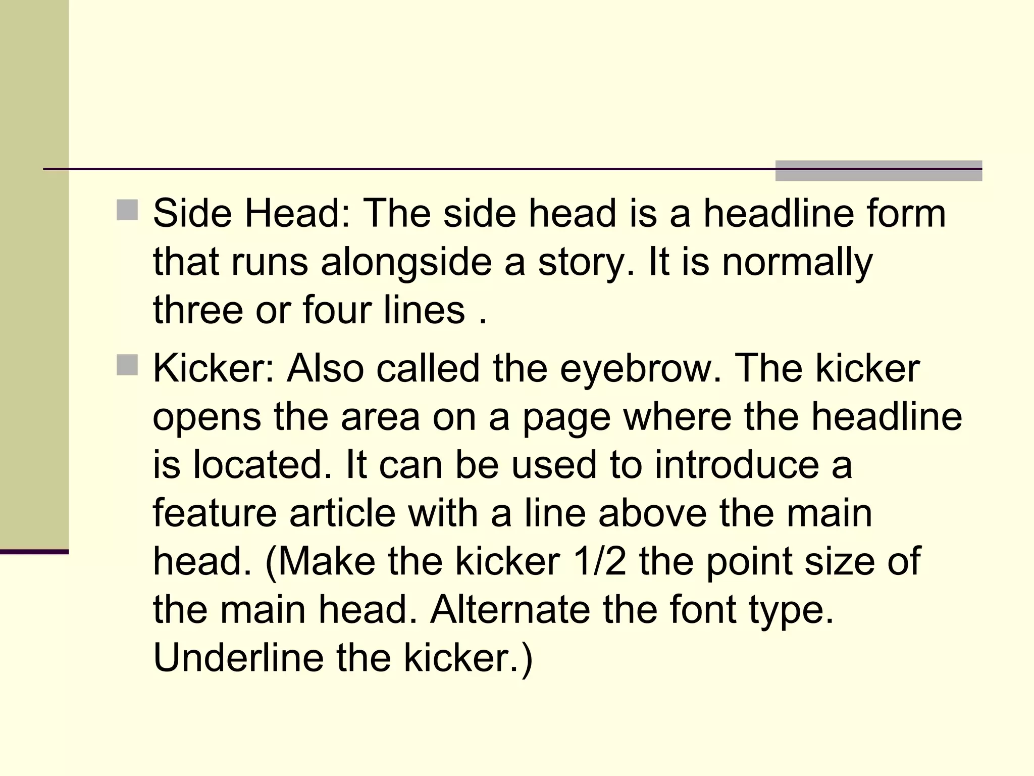 Headline writing pm | PPT