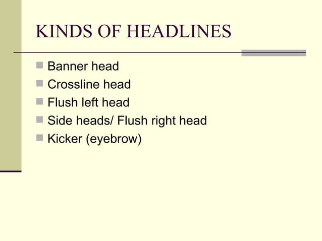 Headline writing pm | PPT