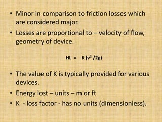 Head losses | PPTX