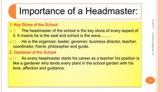 Head master duties and responsibilities | PPTX