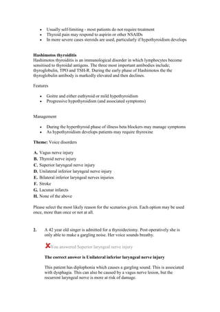 MRCS Preparation emrcs questions Headneck | PDF