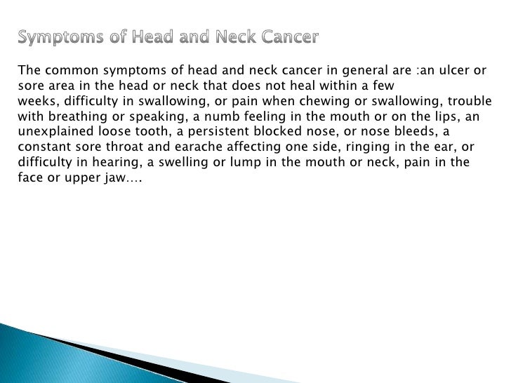 Head Neck Cancer Types