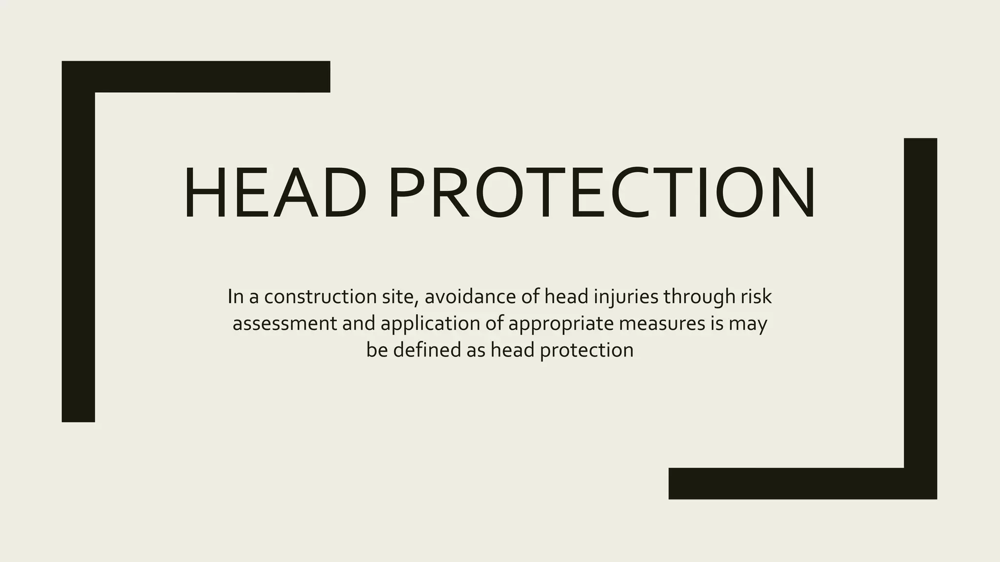Head protection in construction site | PPT