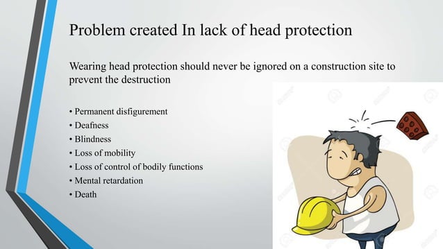Head protection in construction site | PPTX