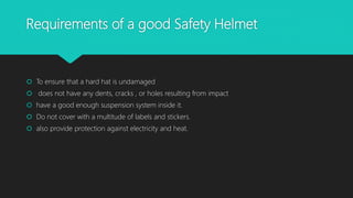 Head protection in construction site | PPTX