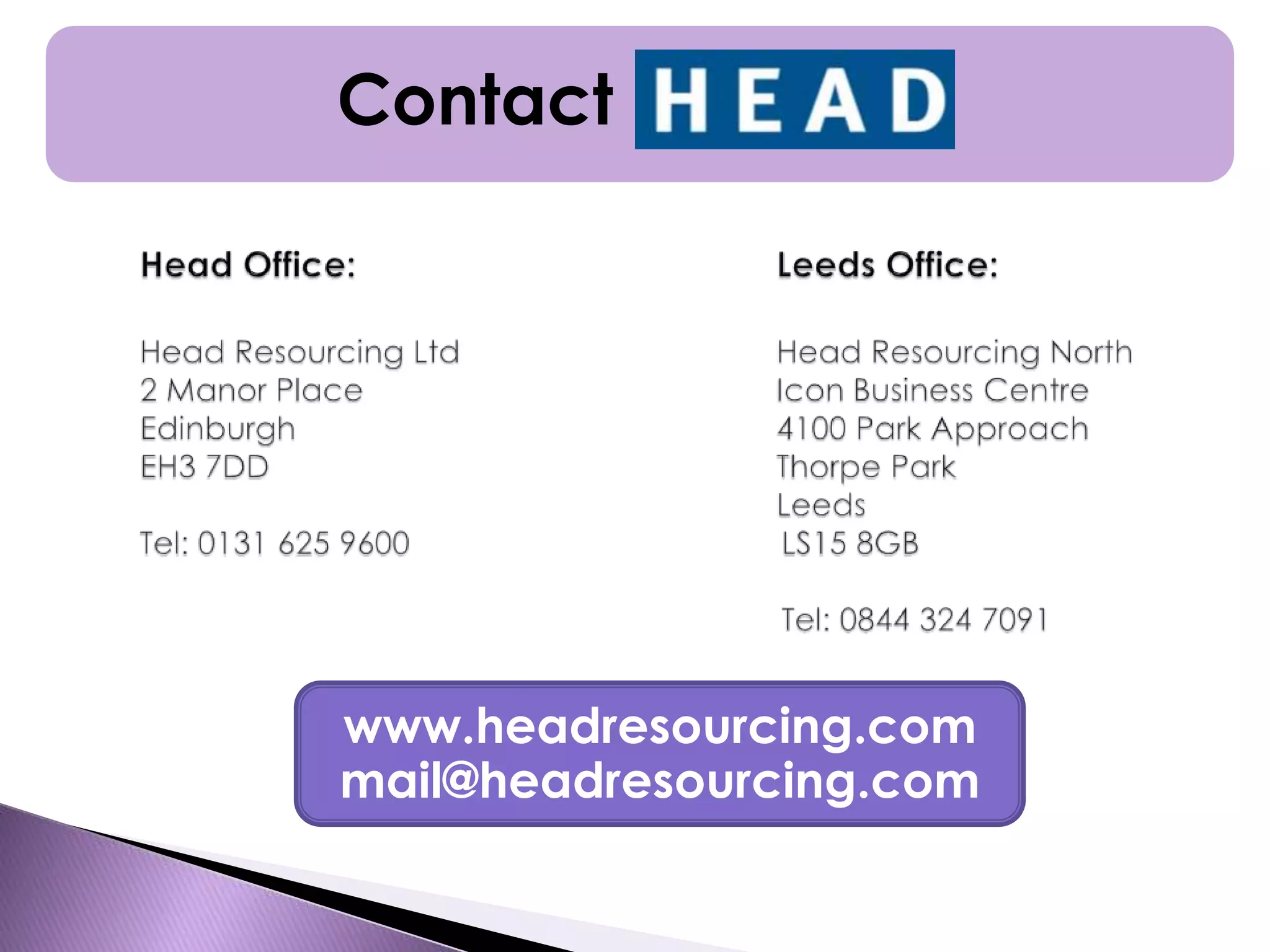 Head Resourcing - About Us | PPT