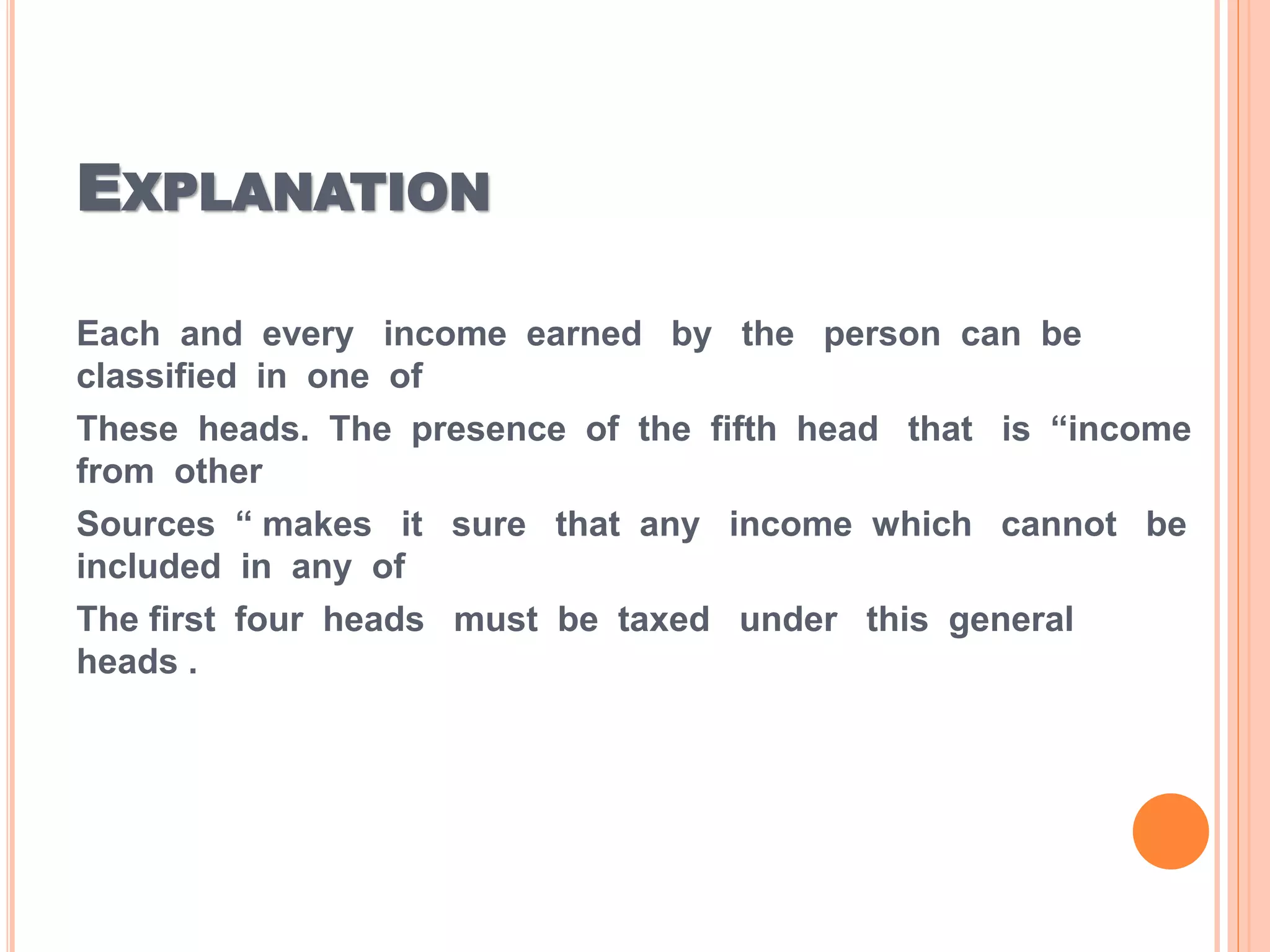 Heads of income | PPTX