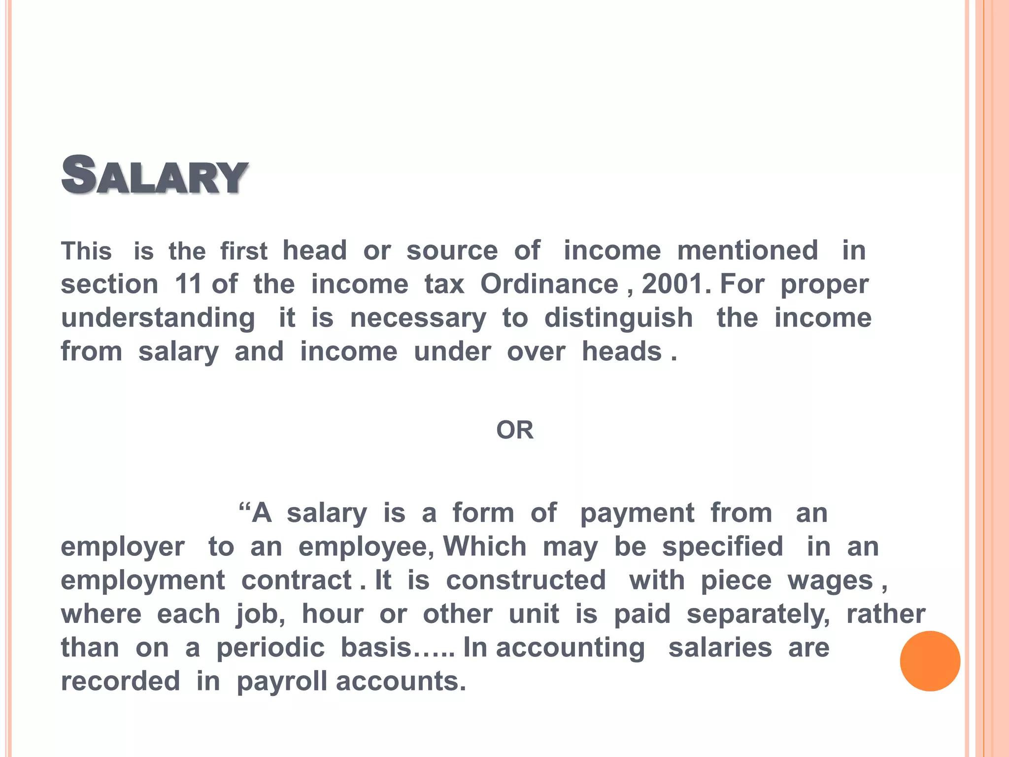 Heads of income | PPTX