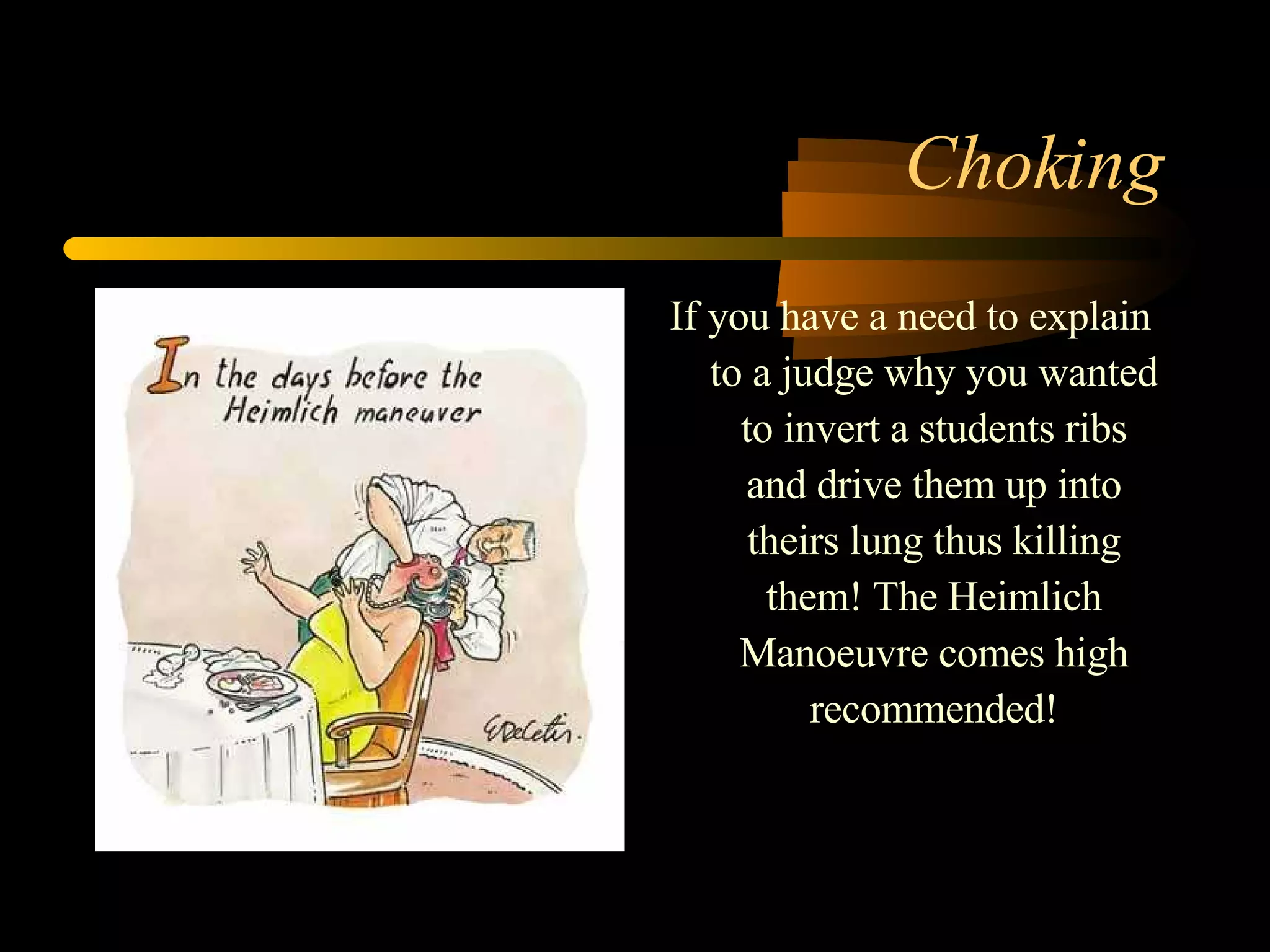 Senior First Aid: Head Spinal Thermal Eye Chest Chocking | PPT