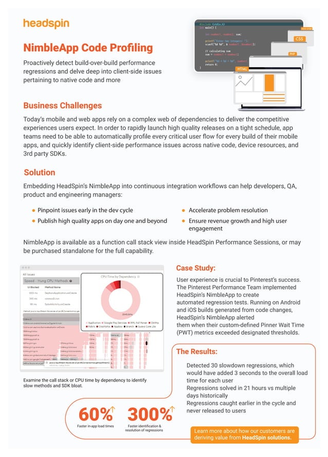 HeadSpin Code Profiling | PDF