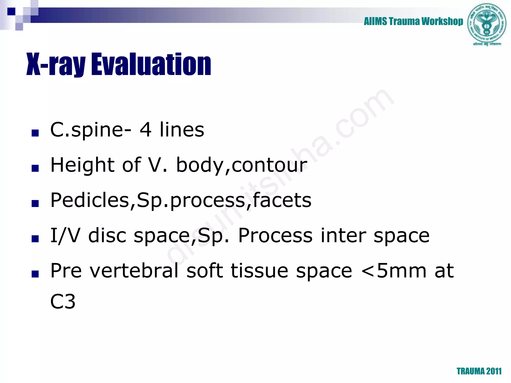 Head and Spine trauma traumacon 2011.ppt