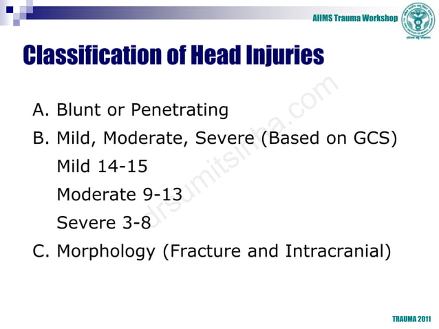 Head and Spine trauma traumacon 2011.ppt